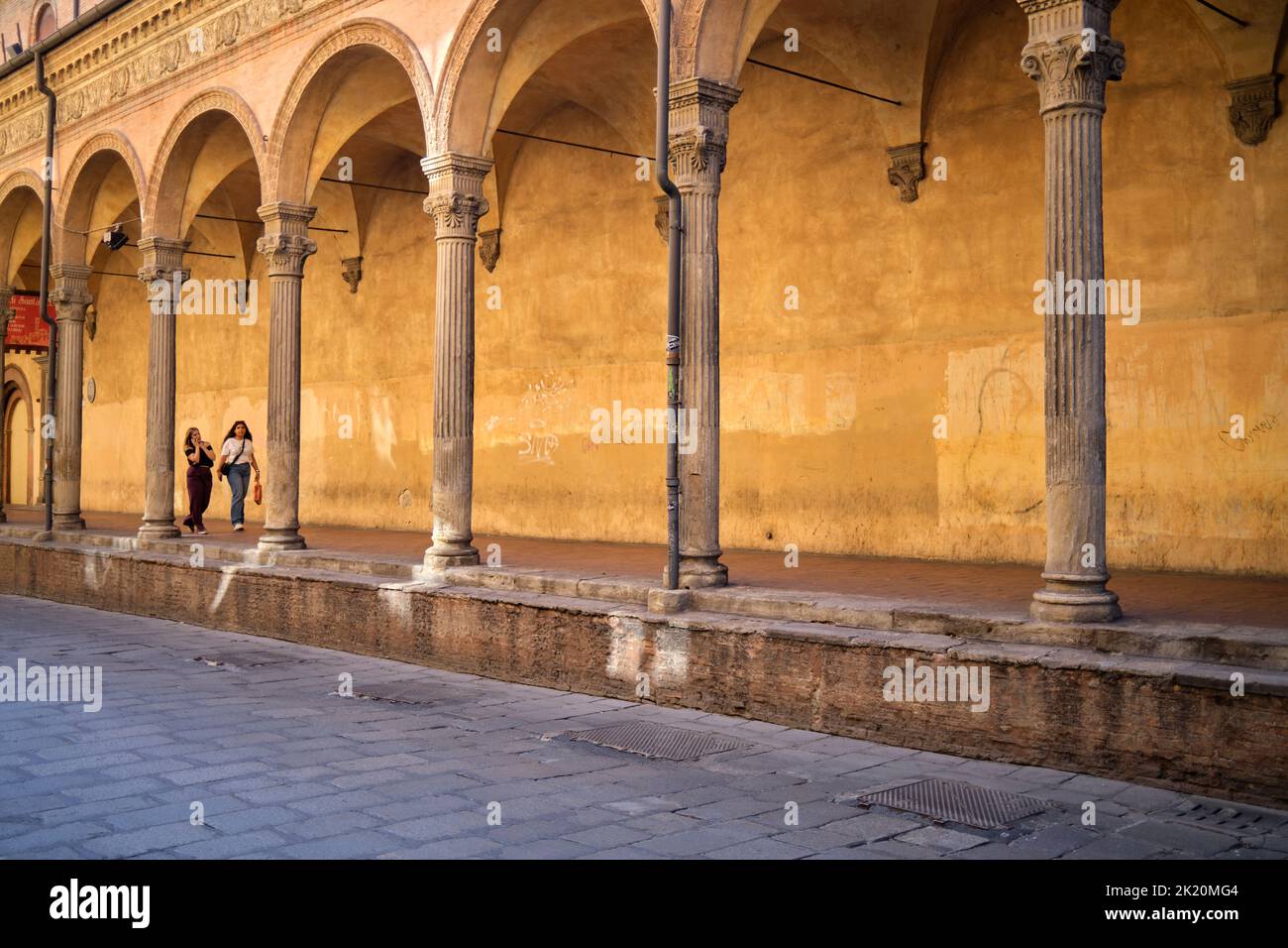 Historico Portico Arcades along Via Zamboni Bologna Italy Stock Photo ...