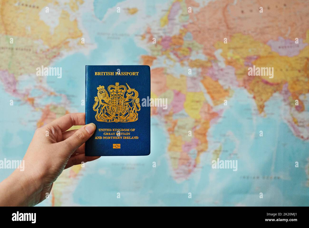 British passport world map hi-res stock photography and images - Alamy