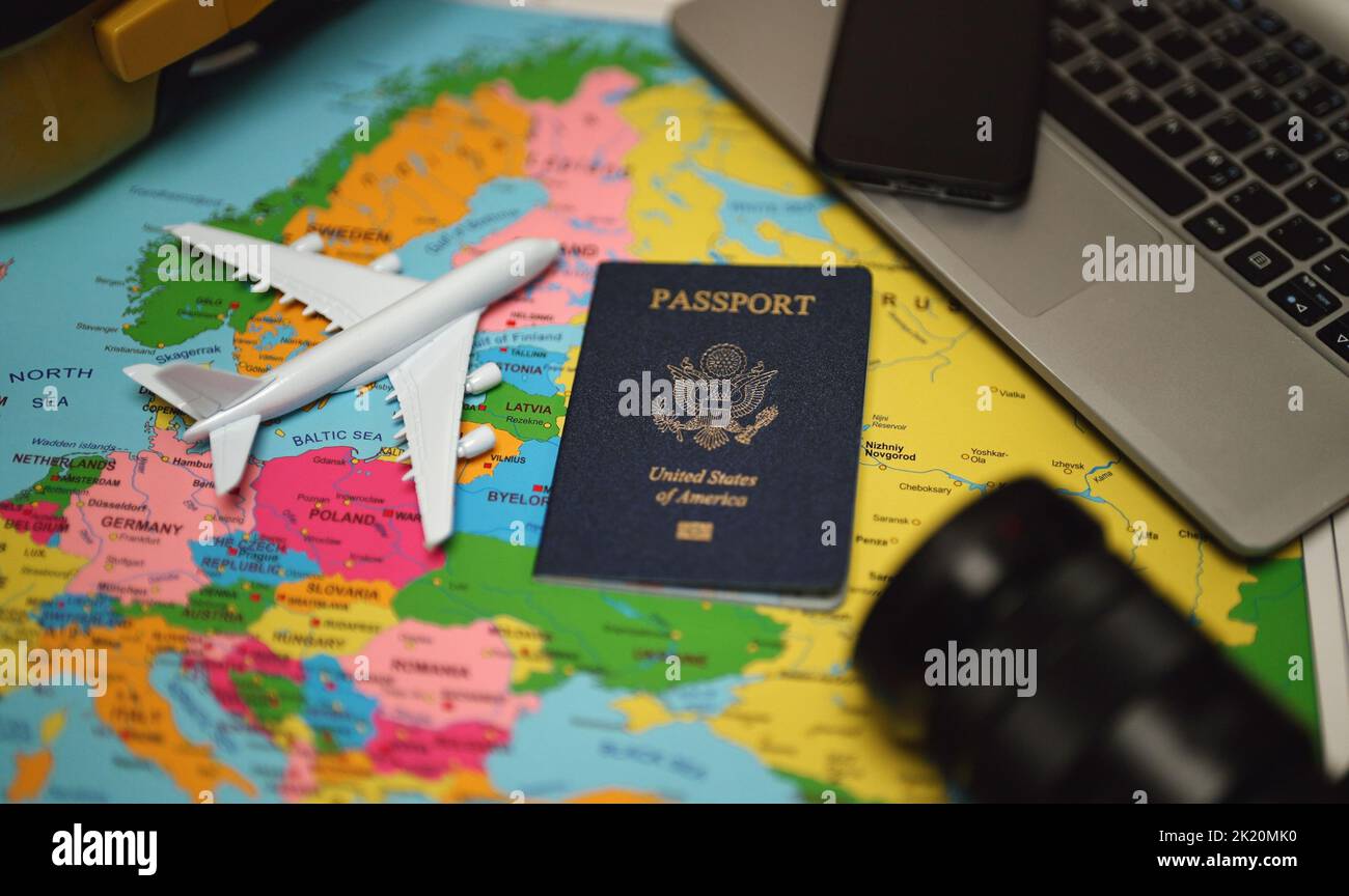 American airline map hi-res stock photography and images - Alamy