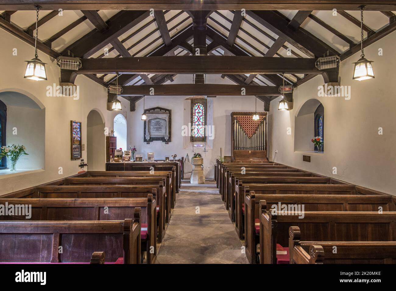 St Leonard's is a small but pretty & historic church with exposed beams ...