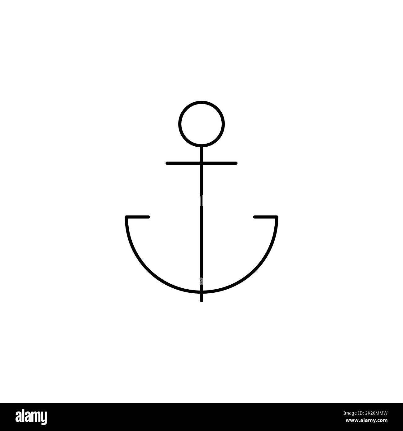 Anchor, Port Icon Vector Illustration Logo Template. Suitable For Many ...