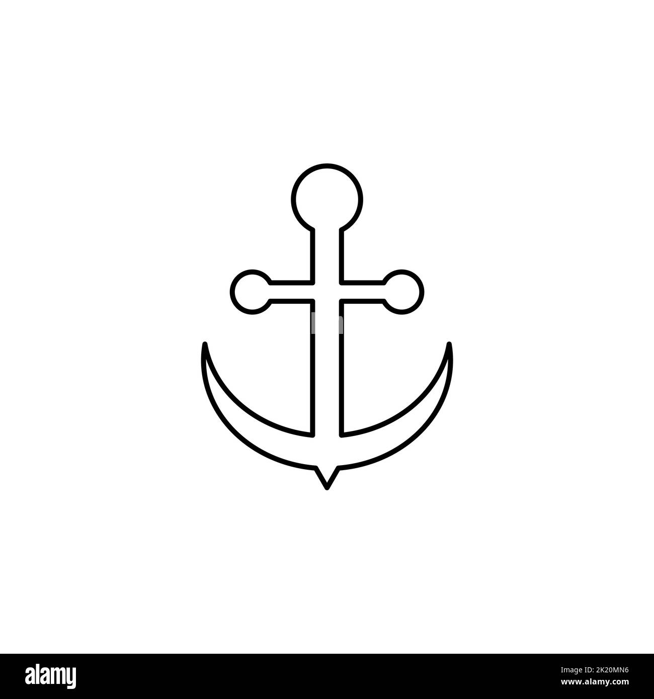 Anchor, Port Icon Vector Illustration Logo Template. Suitable For Many ...