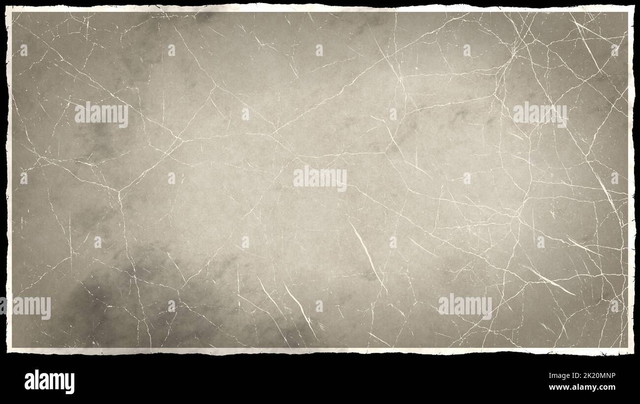 Grunge empty crumpled paper background frame with vignette border ...