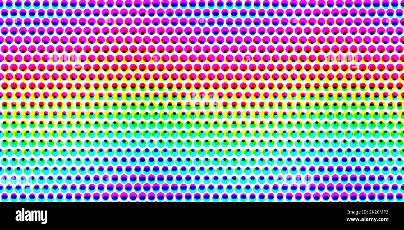 Seamless Cmyk Halftone Abstract Gradient Background Pattern Tileable Colorful Cyan Magenta