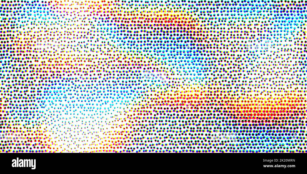 Seamless CMYK halftone abstract gradient background pattern. Tileable ...
