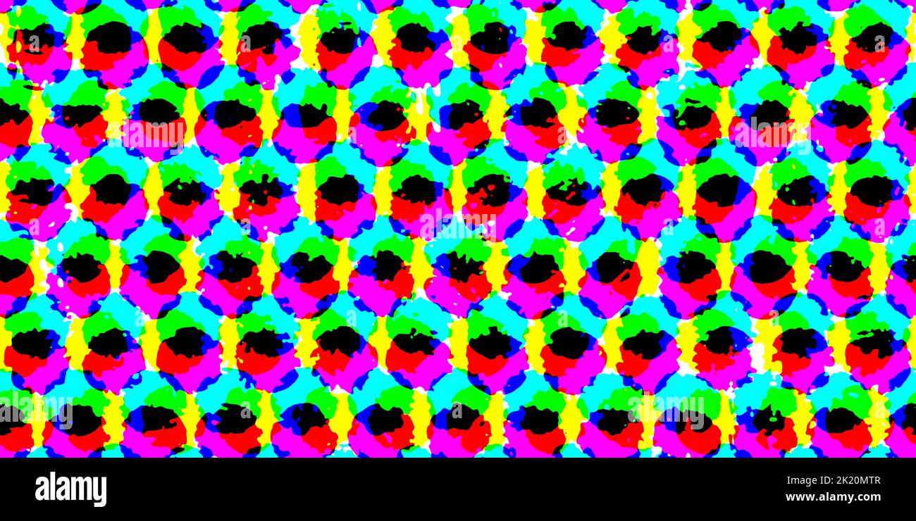 Seamless CMYK halftone abstract gradient background pattern. Tileable ...