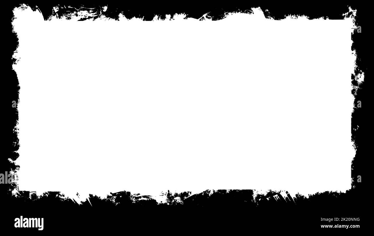 Grunge painted frame background texture. Vintage distressed black and ...