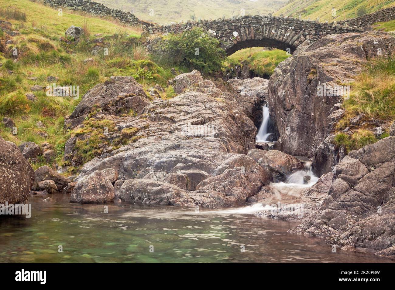 Stockley Bridge in Borrowdale in the English Lake District Stock Photo ...