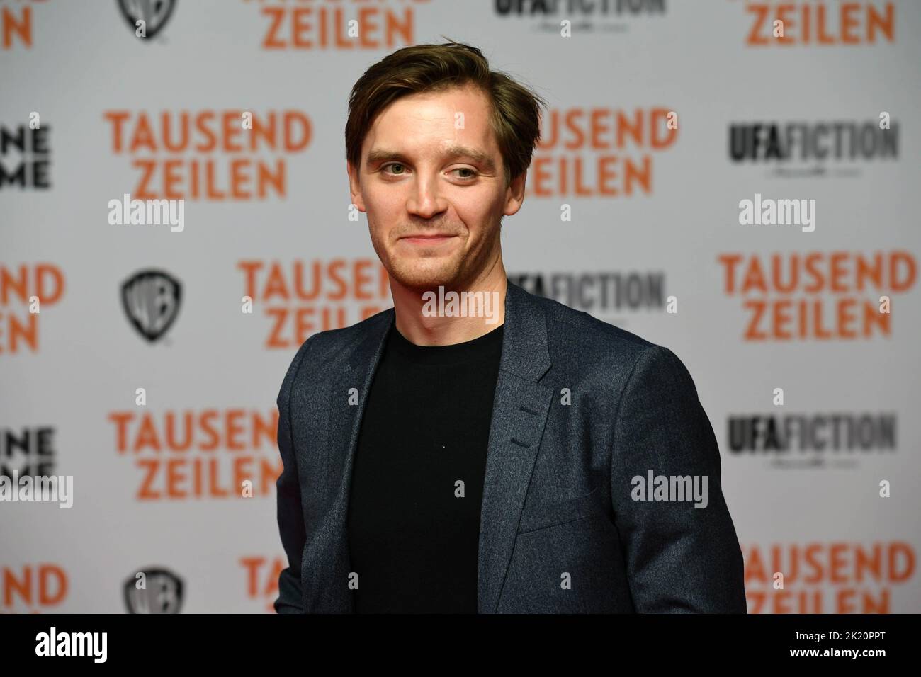 Munich, Germany. 21st Sep, 2022. Actor Jonas Nay shows off at the film premiere of "A Thousand ...