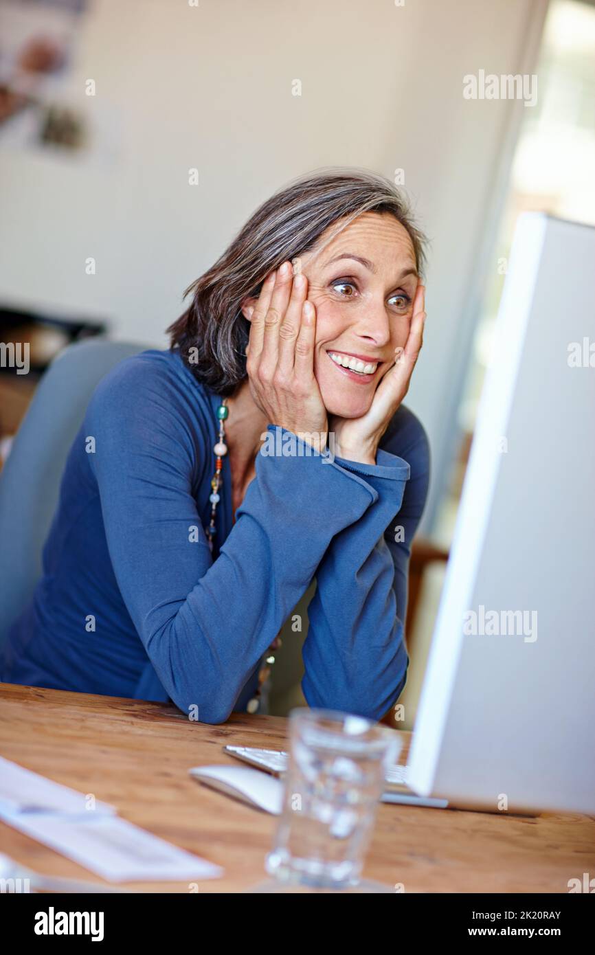 I Cant Believe It A Mature Female Design Professional Looking Excited
