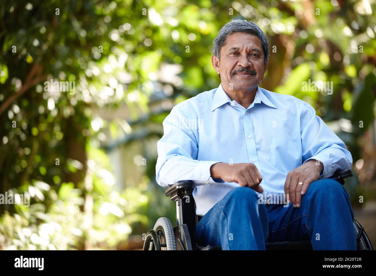 He always looks on the bright side. Cropped portrait of a senior man ...