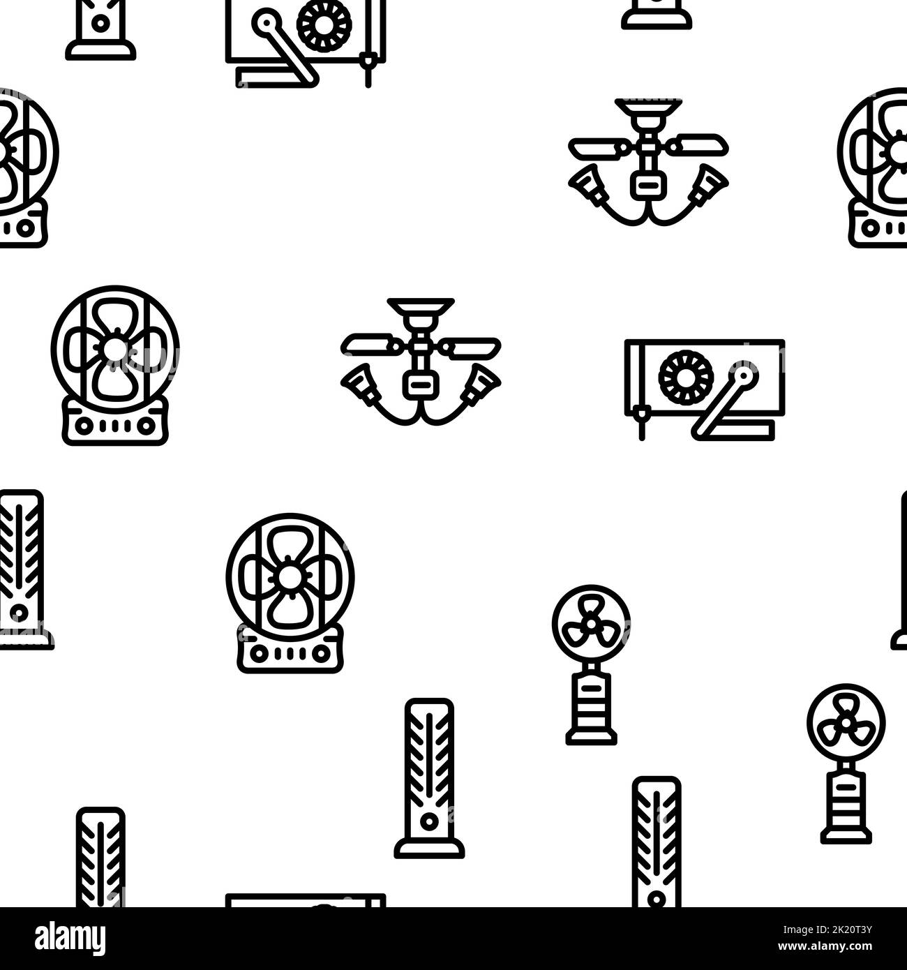 Fan Electronic Cooling Device vector seamless pattern Stock Vector ...