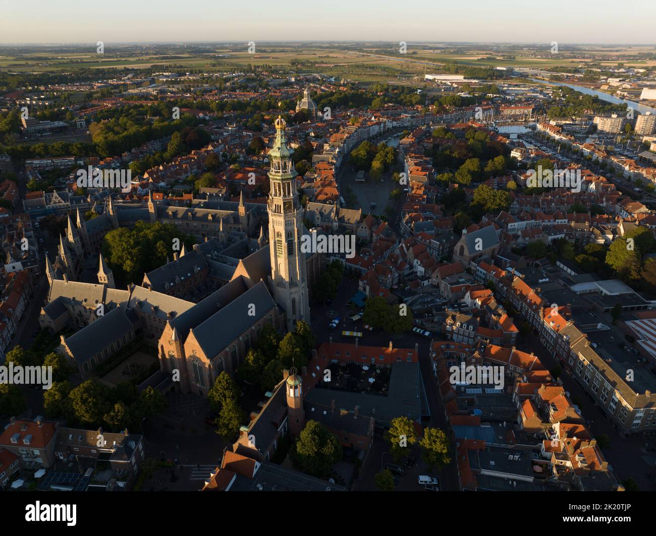 The Abbey Tower 90.5 meter high church tower in the abbey complex in ...