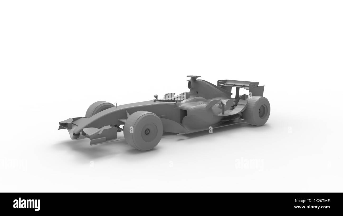 3D rendering of a motorsports race car blank computer generated model ...