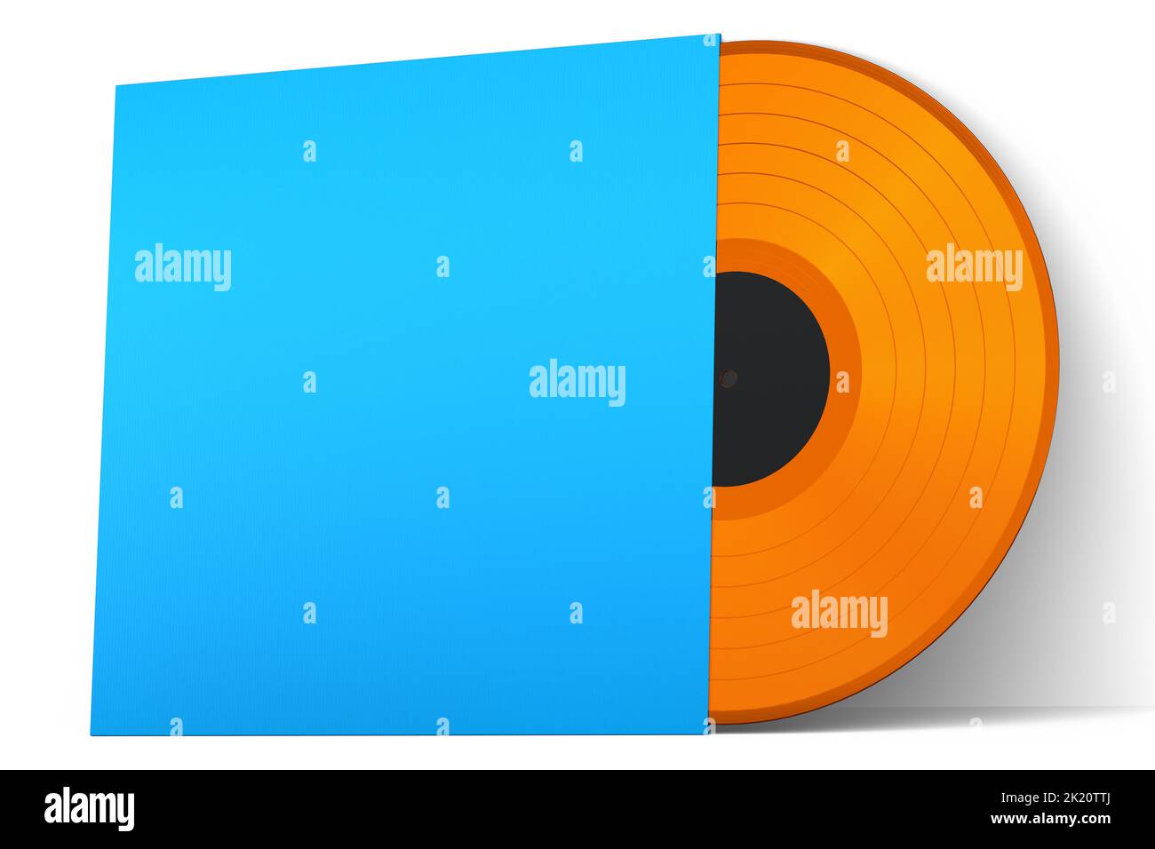 Black vinyl LP record with cover isolated on white background Stock ...