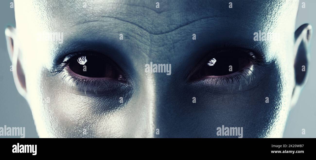 Aliens are within the human genes. Conceptual shot of an ...