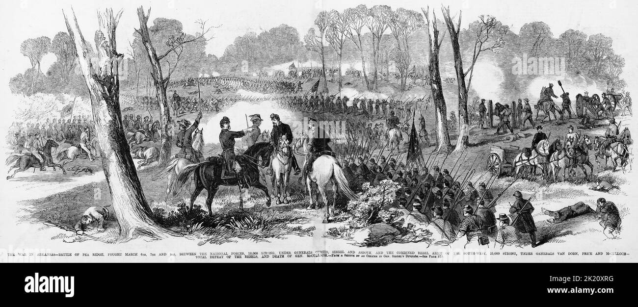 The War in Arkansas - Battle of Pea Ridge, fought March 6th, 7th and ...