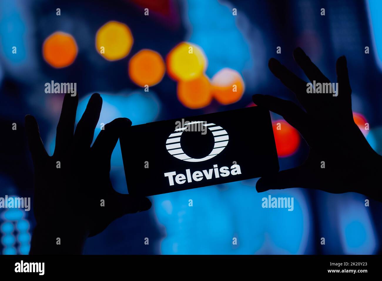 In this photo illustration, the Televisa logo seen displayed on a ...