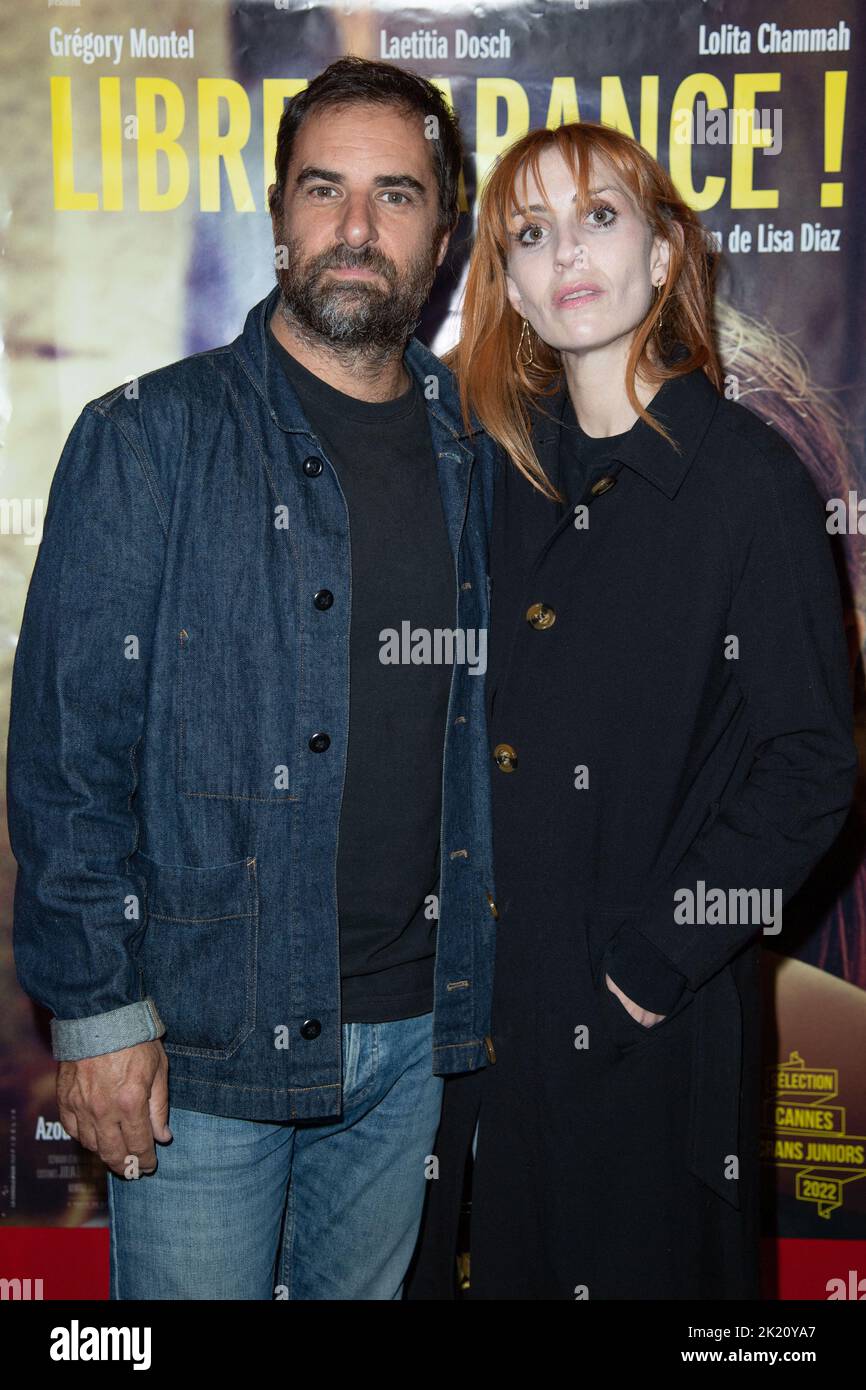 Paris, France on September 21, 2022. Gregory Montel and Lolita Chammah ...