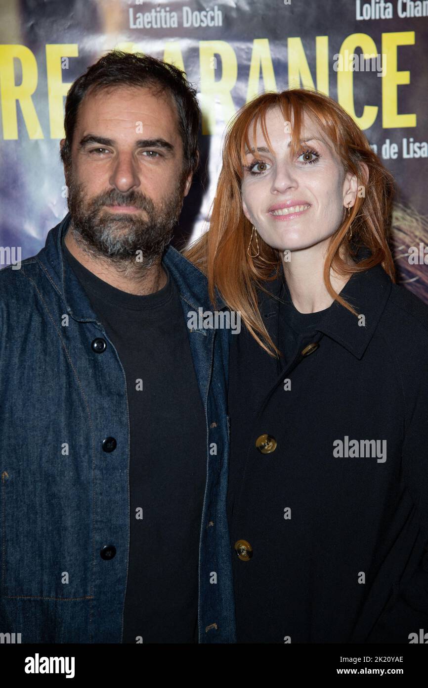 Paris, France on September 21, 2022. Gregory Montel and Lolita Chammah ...