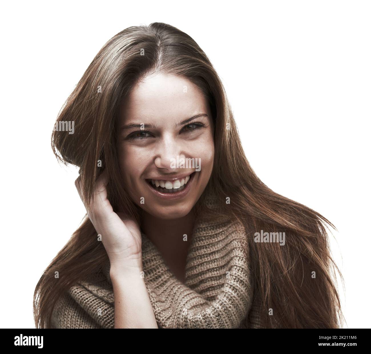 Skin thats softer than soft. Studio shot of a beautiful young woman ...