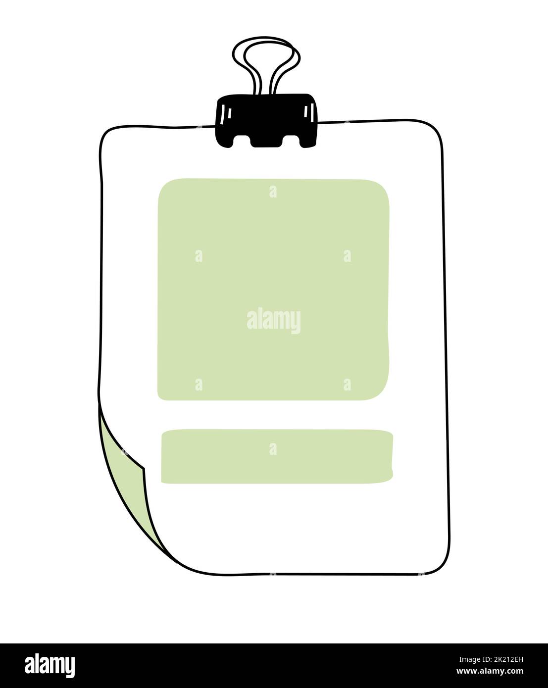 Paper empty sheet in doodle style. Sketch stikers vector illustration ...