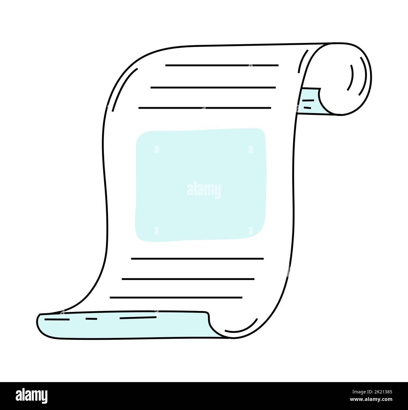 Paper empty sheet in doodle style. Sketch stikers vector illustration ...