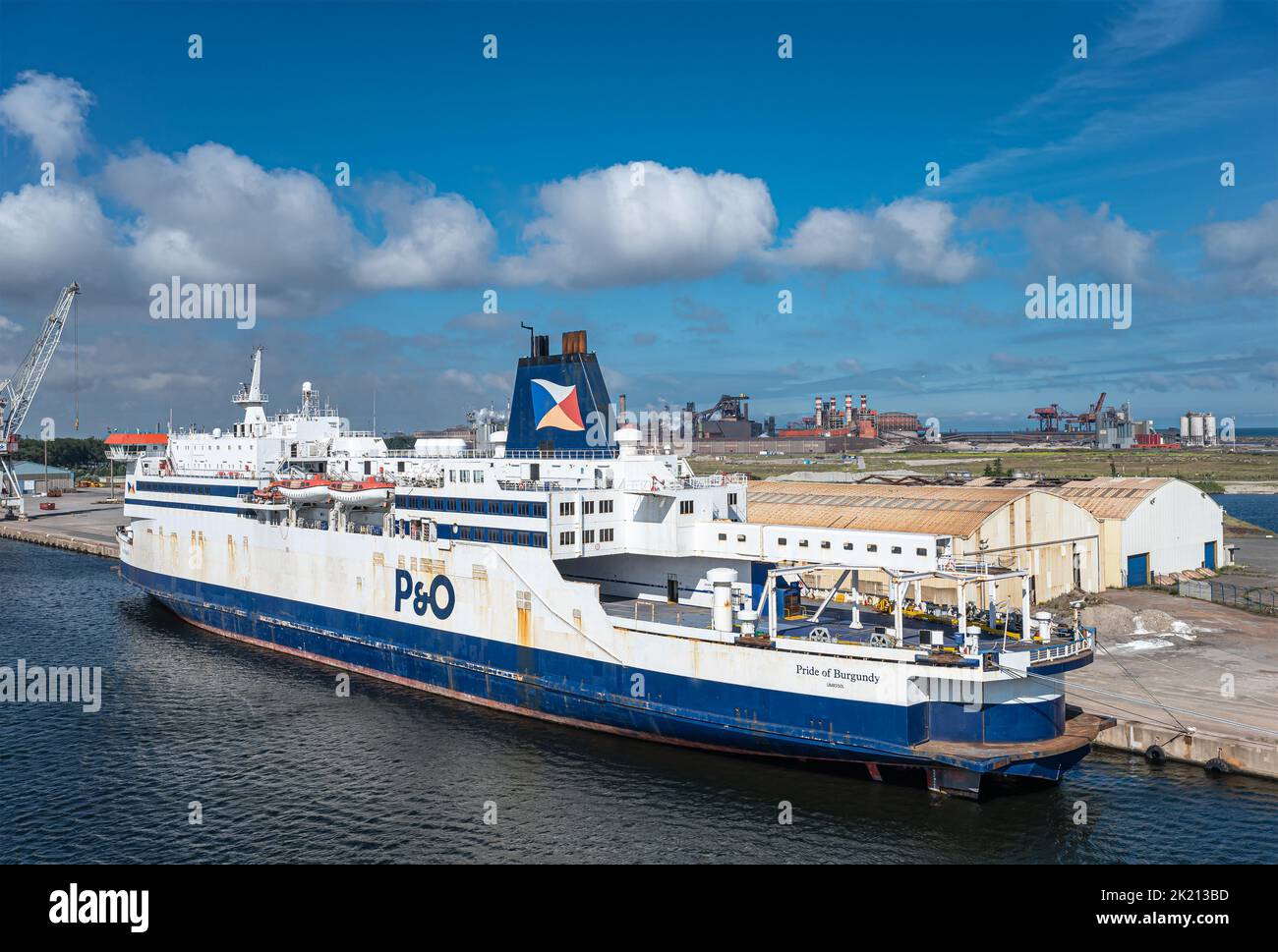 Europe, France, Dunkerque - July 9, 2022: Port scenery. Closeup, Blue ...