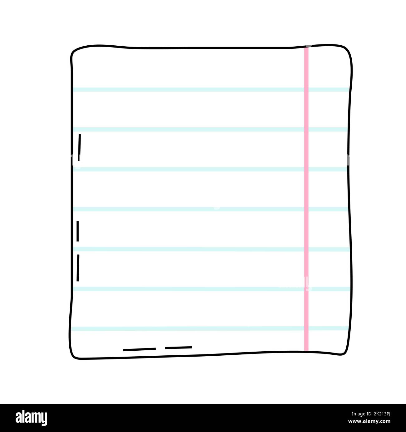 Paper empty sheet in doodle style. Sketch stikers vector illustration ...