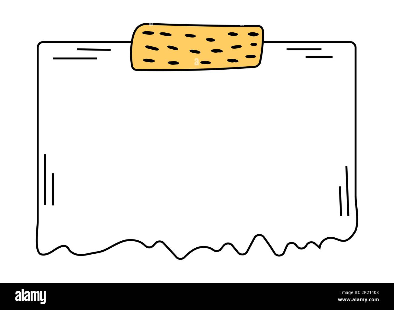 Paper empty sheet in doodle style. Sketch stikers vector illustration ...