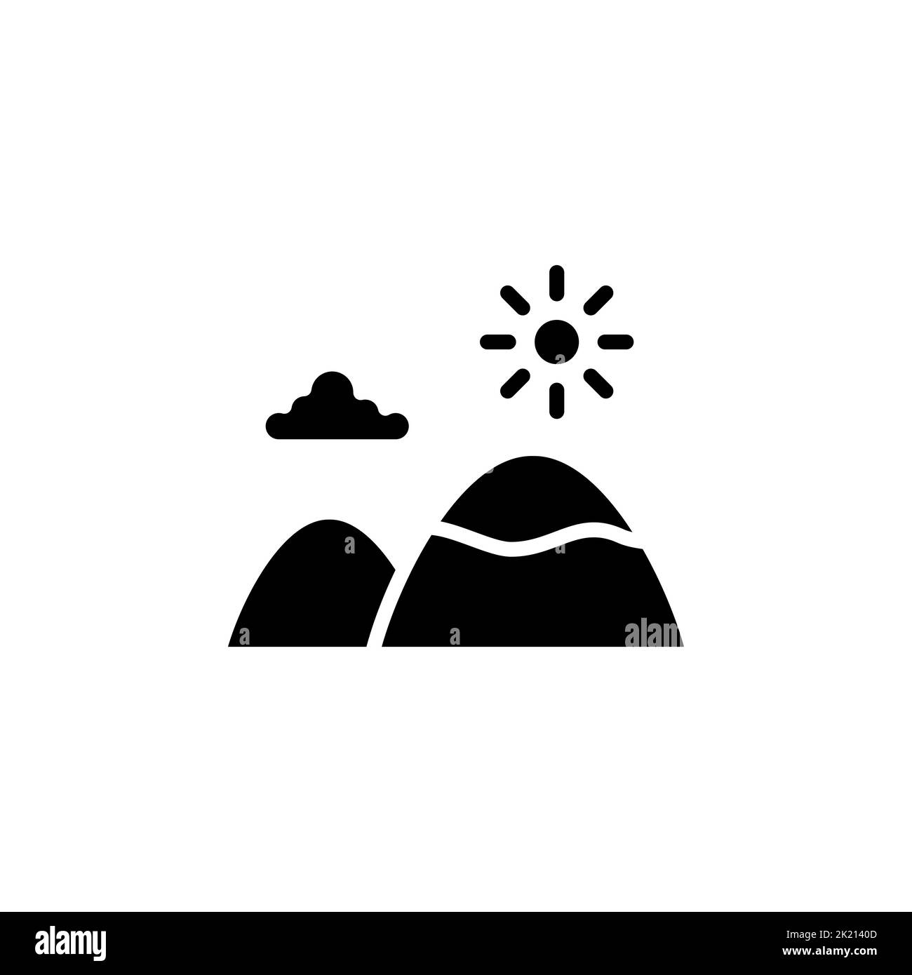 Mountains sunset landscape mount Black and White Stock Photos & Images ...