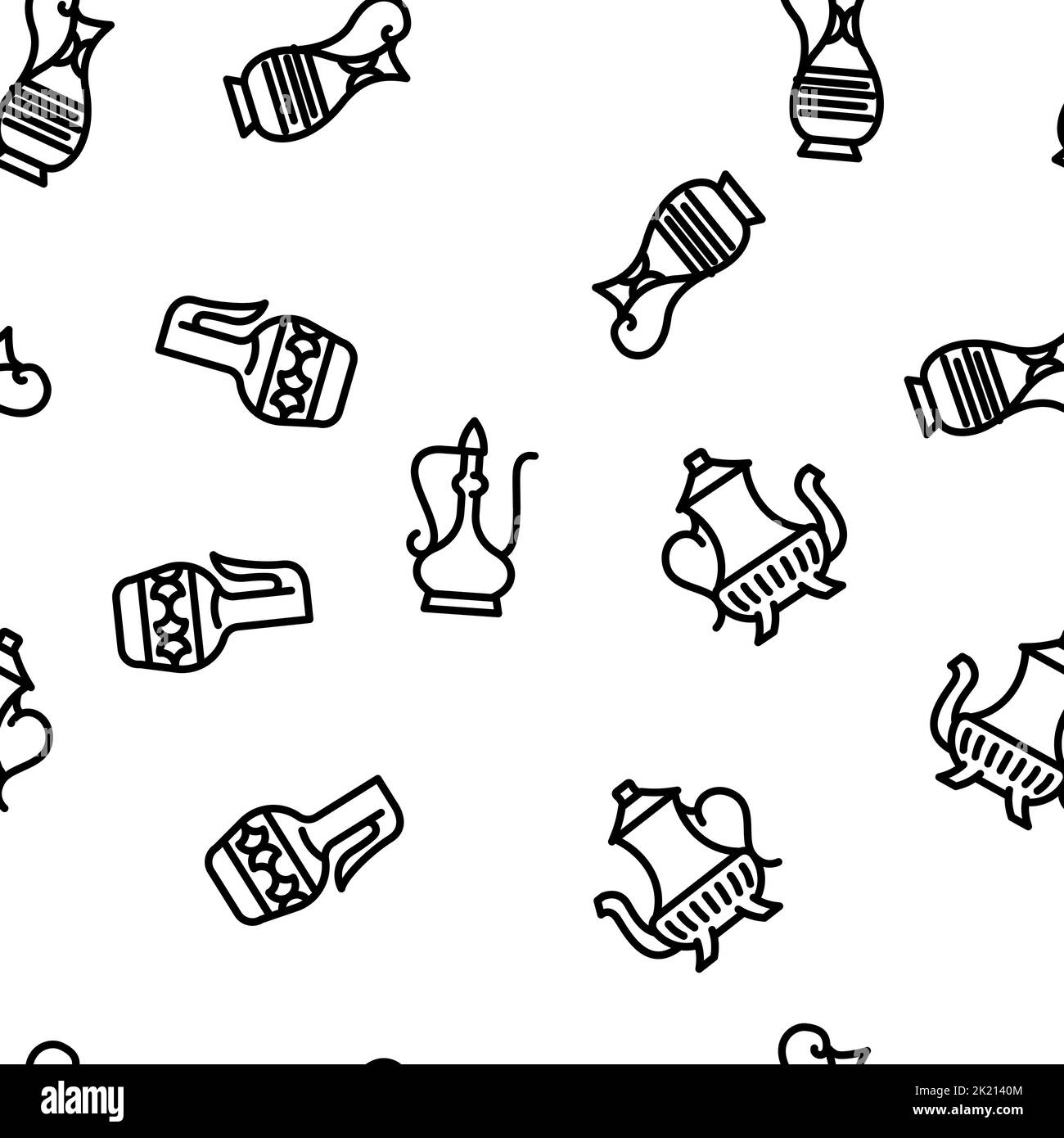 Arabic Jug Traditional Container vector seamless pattern Stock Vector ...