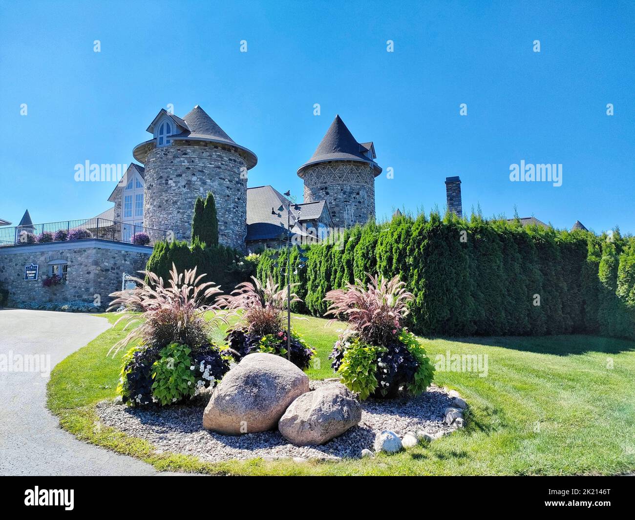 A scenery of the Castle Farms wedding venue in Michigan, United States ...