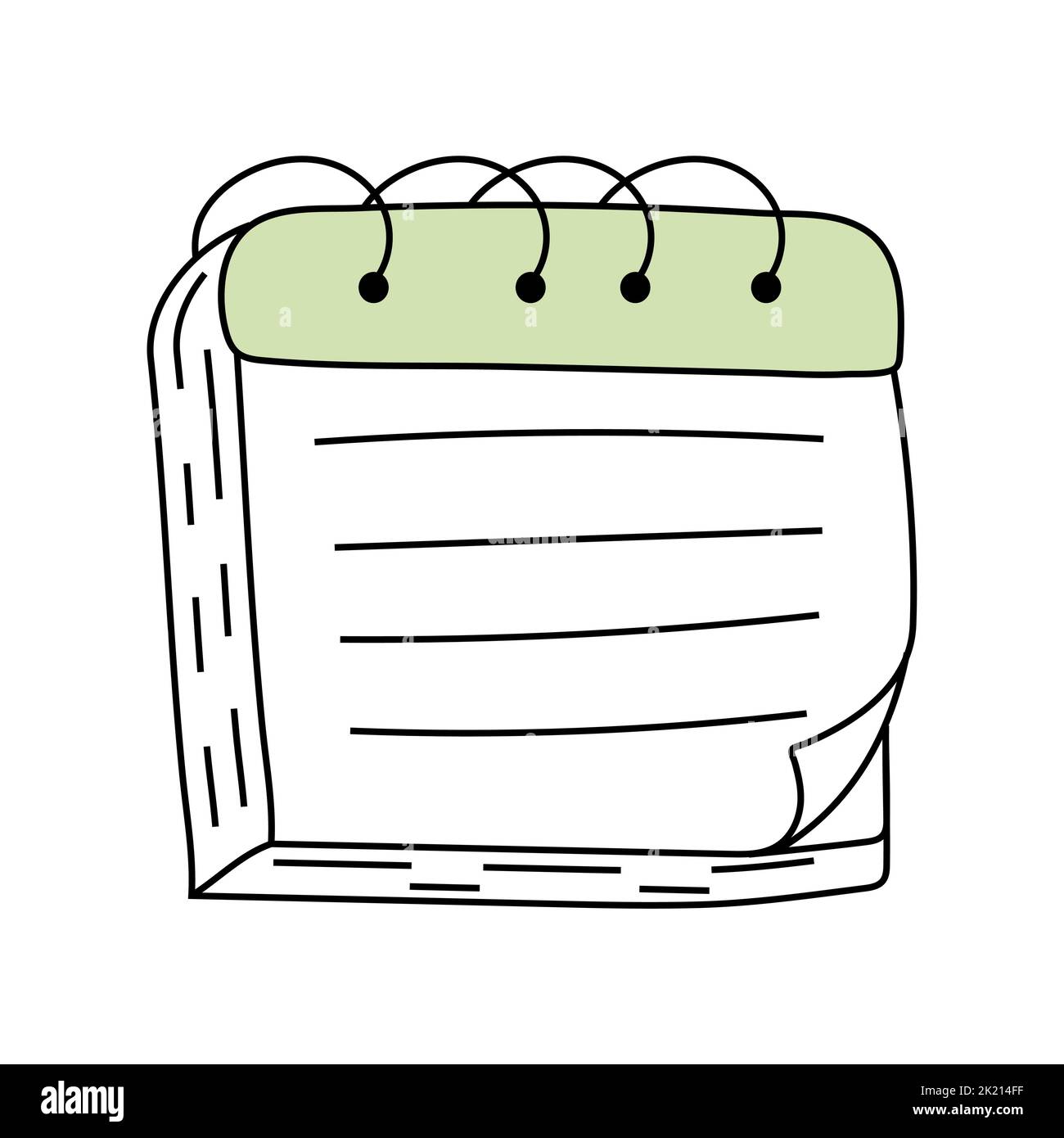 Paper empty sheet in doodle style. Sketch stikers vector illustration ...