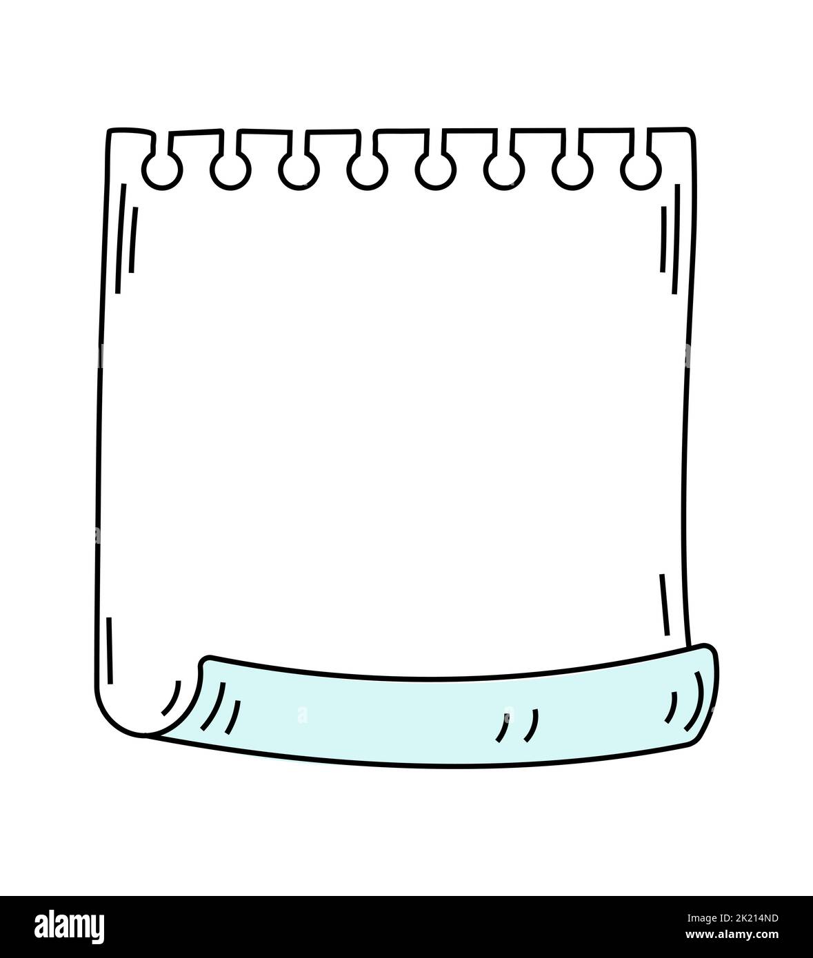 Paper empty sheet in doodle style. Sketch stikers vector illustration ...