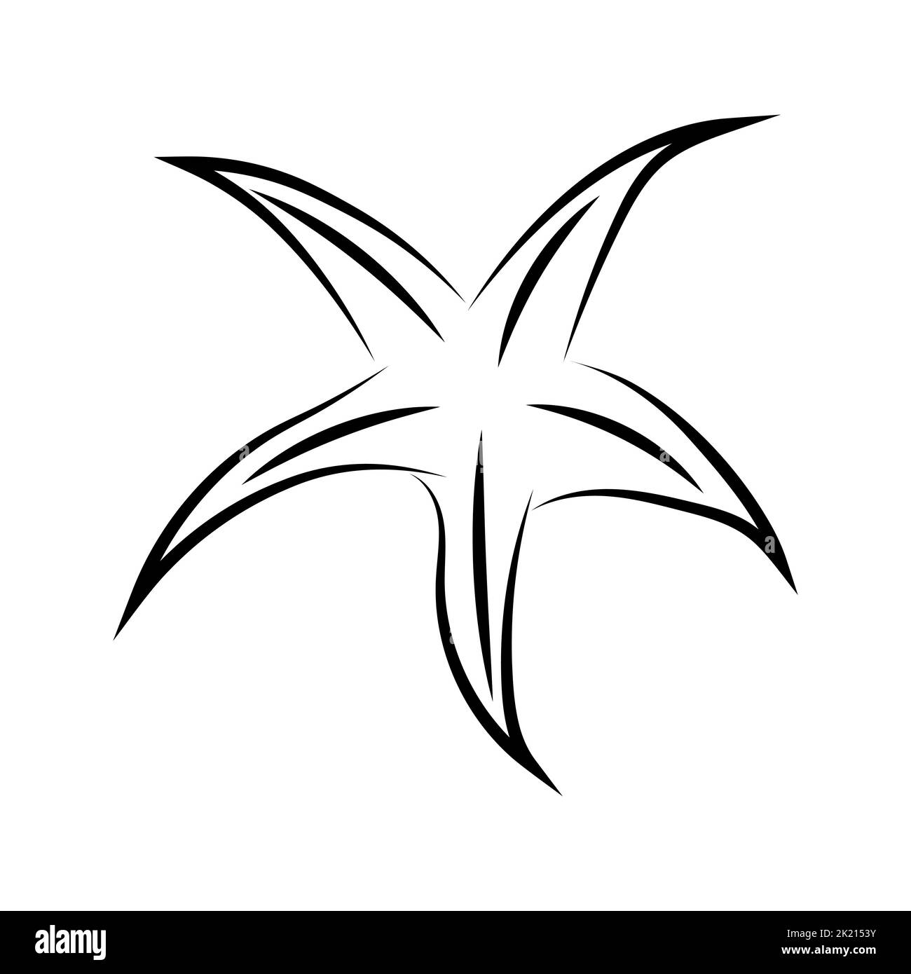 Art starfish on beach Black and White Stock Photos & Images - Alamy