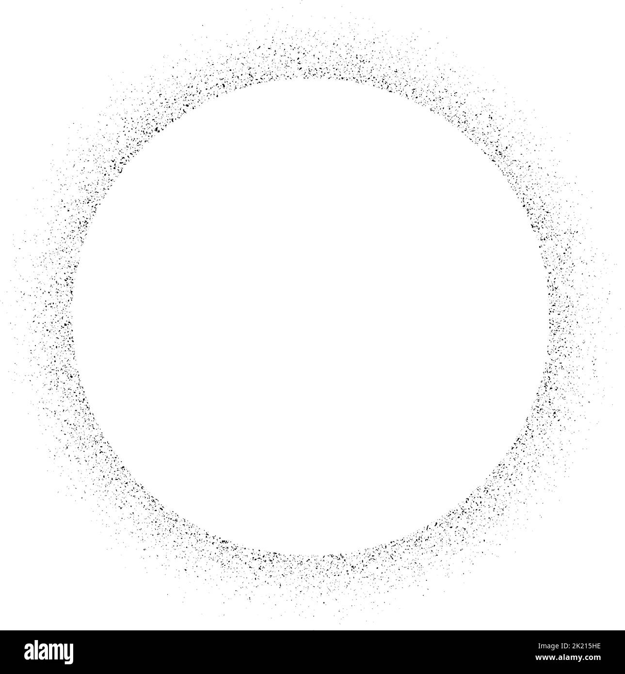 Ring grain texture. Circle faded noise gradient. Round grunge shape ...