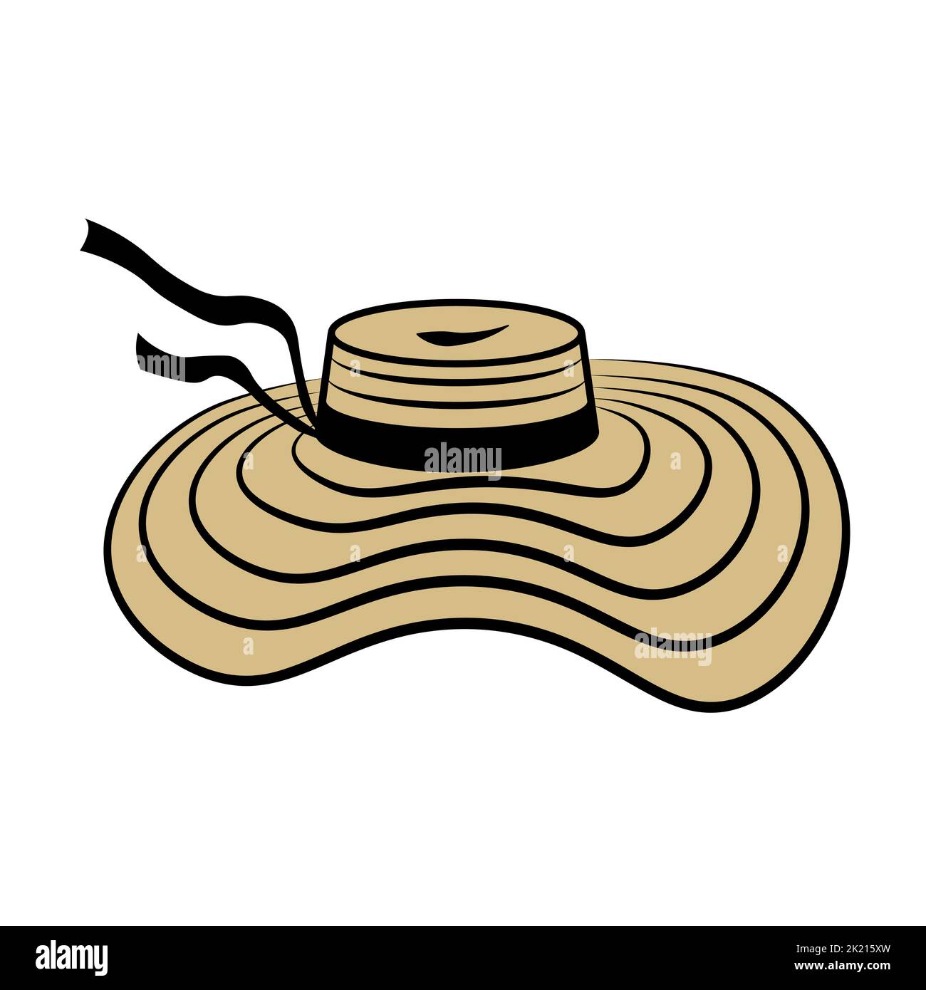 Editable vector clip art of a summer hat. EPS10 Stock Vector Image ...