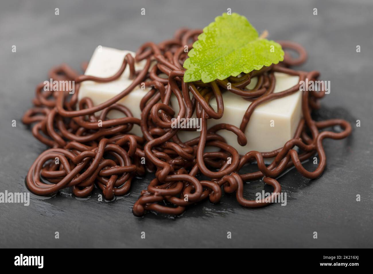 spaghetti made of chocolate Stock Photo - Alamy