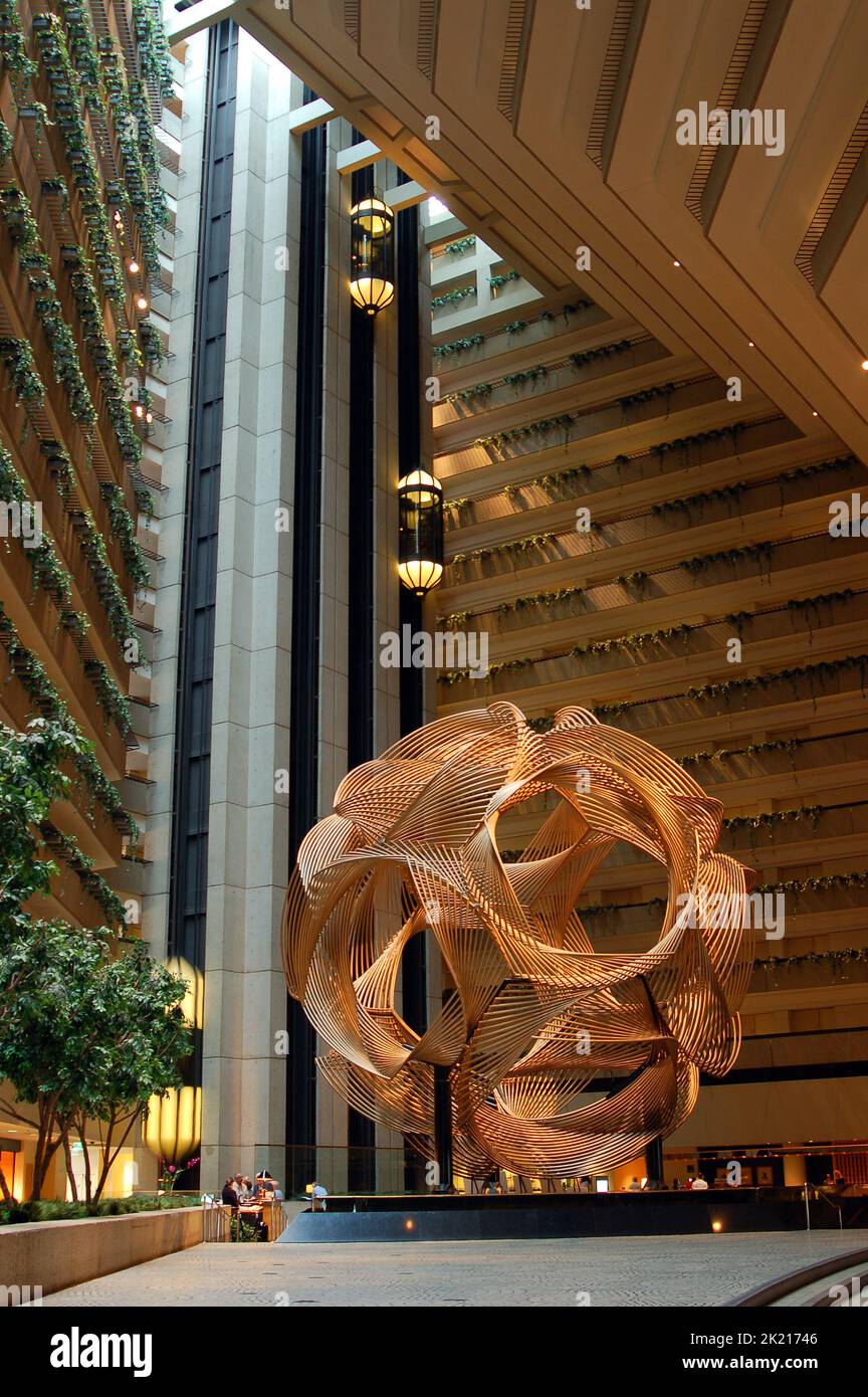 The sculpture Eclipse by Charles O Perry Adorns the Lobby of the Hyatt ...