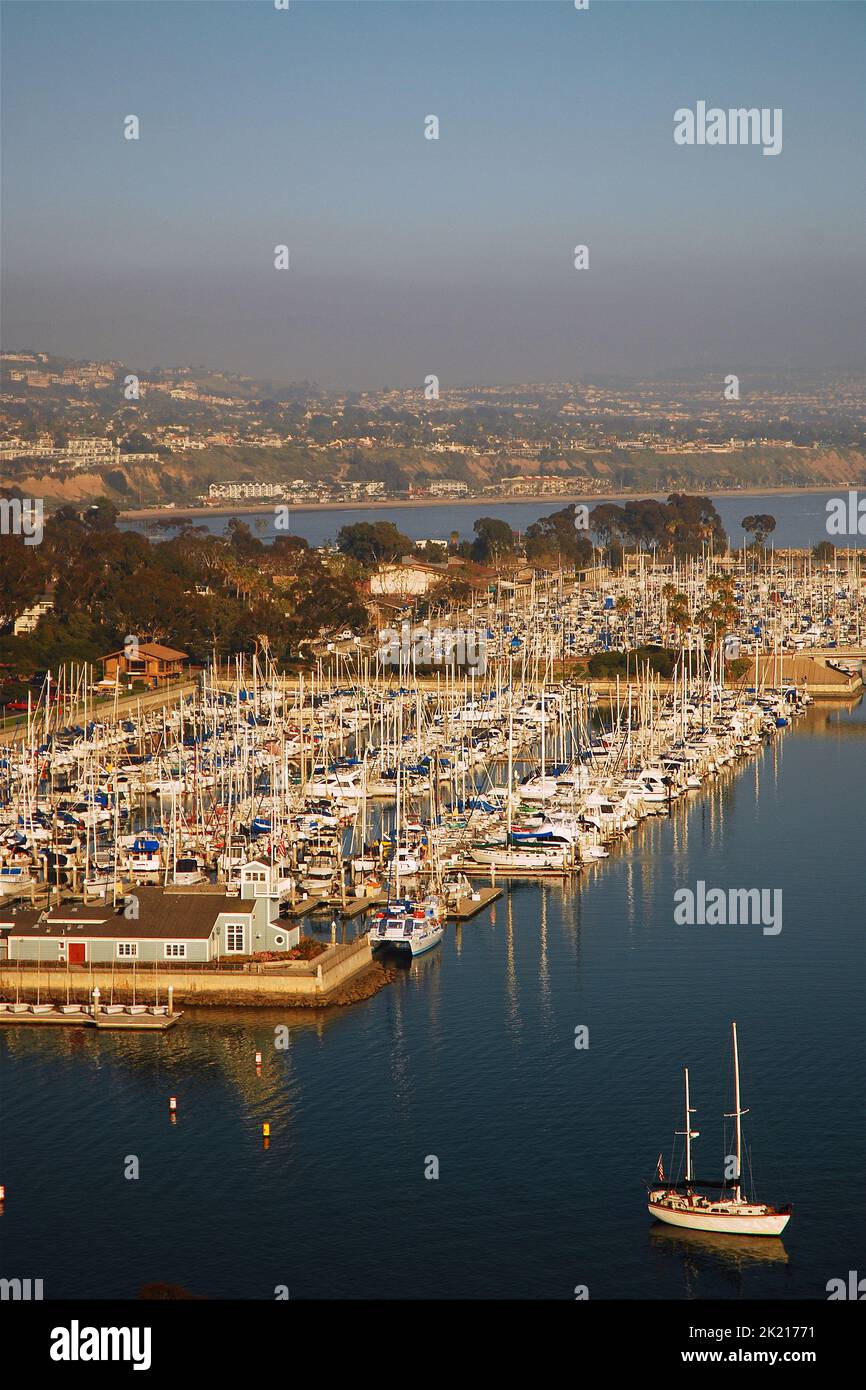 A high cliff provides an aerial vantage from which to view the harbor ...
