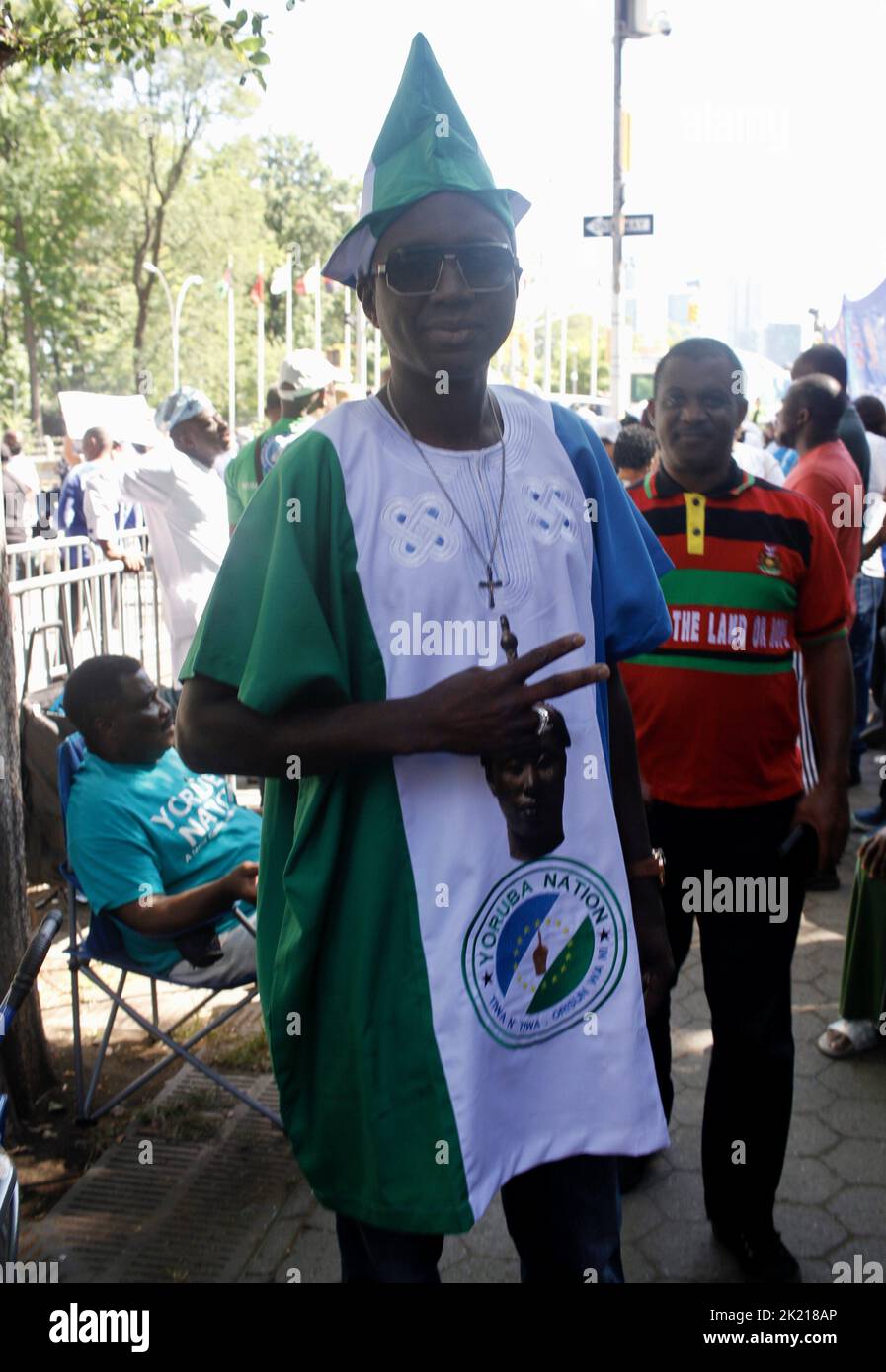 New York Usa 21st Sep 2022 New Nigerians Protest And Demand Creation Of Yoruba Nation