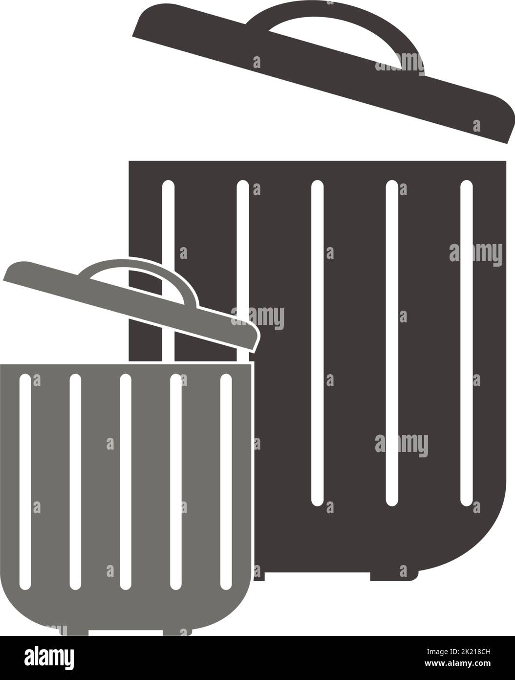 trash can icon vector logo design illustration Stock Vector Image & Art ...