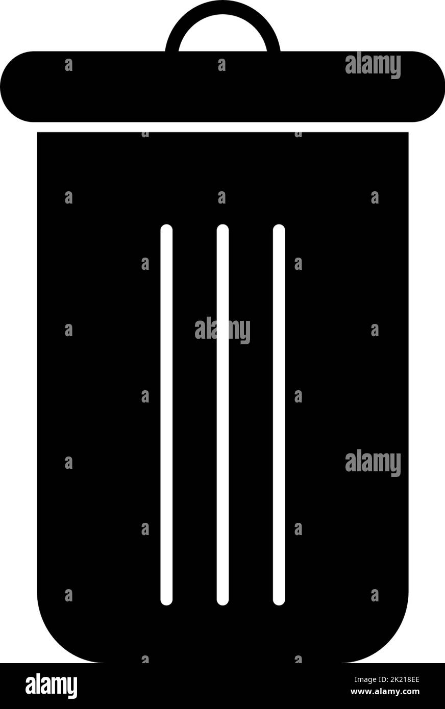 trash can icon vector logo design illustration Stock Vector Image & Art ...