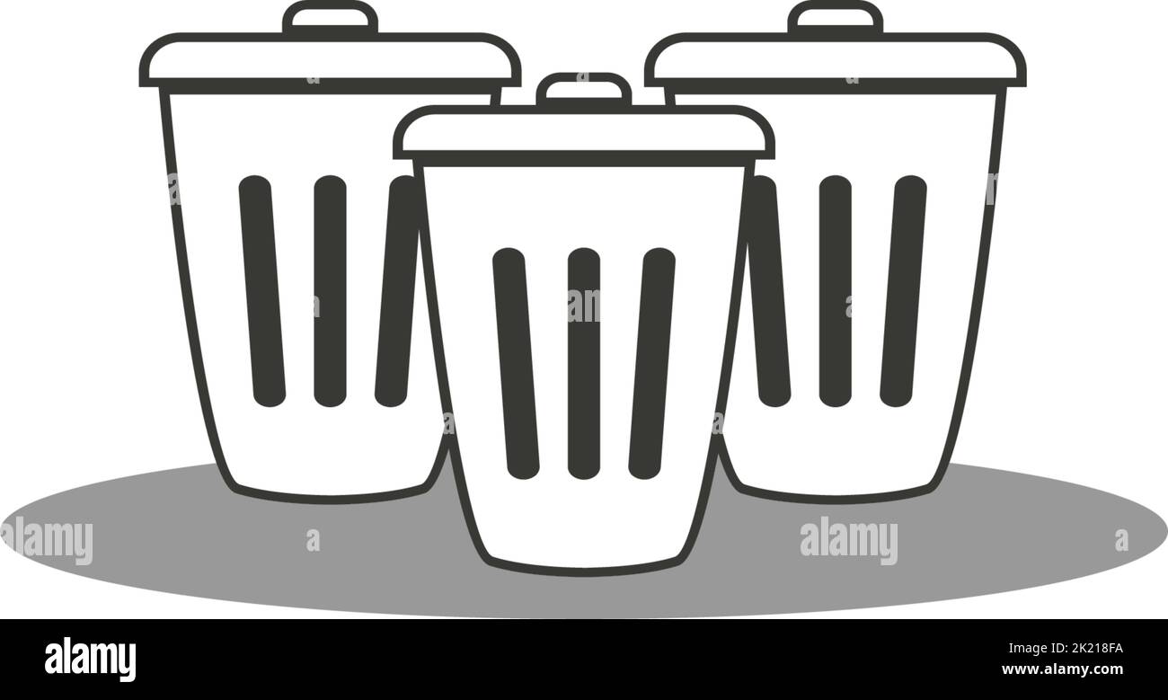 trash can icon vector logo design illustration Stock Vector Image & Art ...