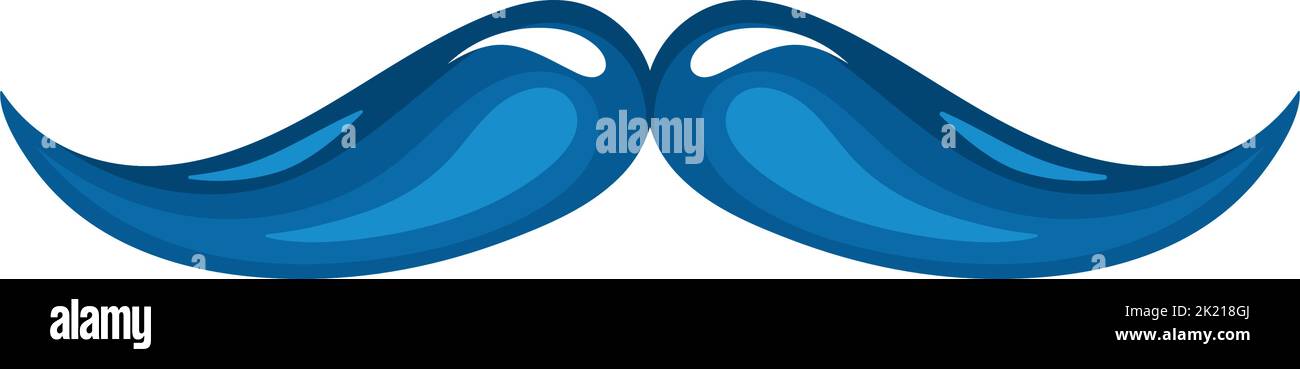 blue mustache facial accessory Stock Vector Image & Art - Alamy