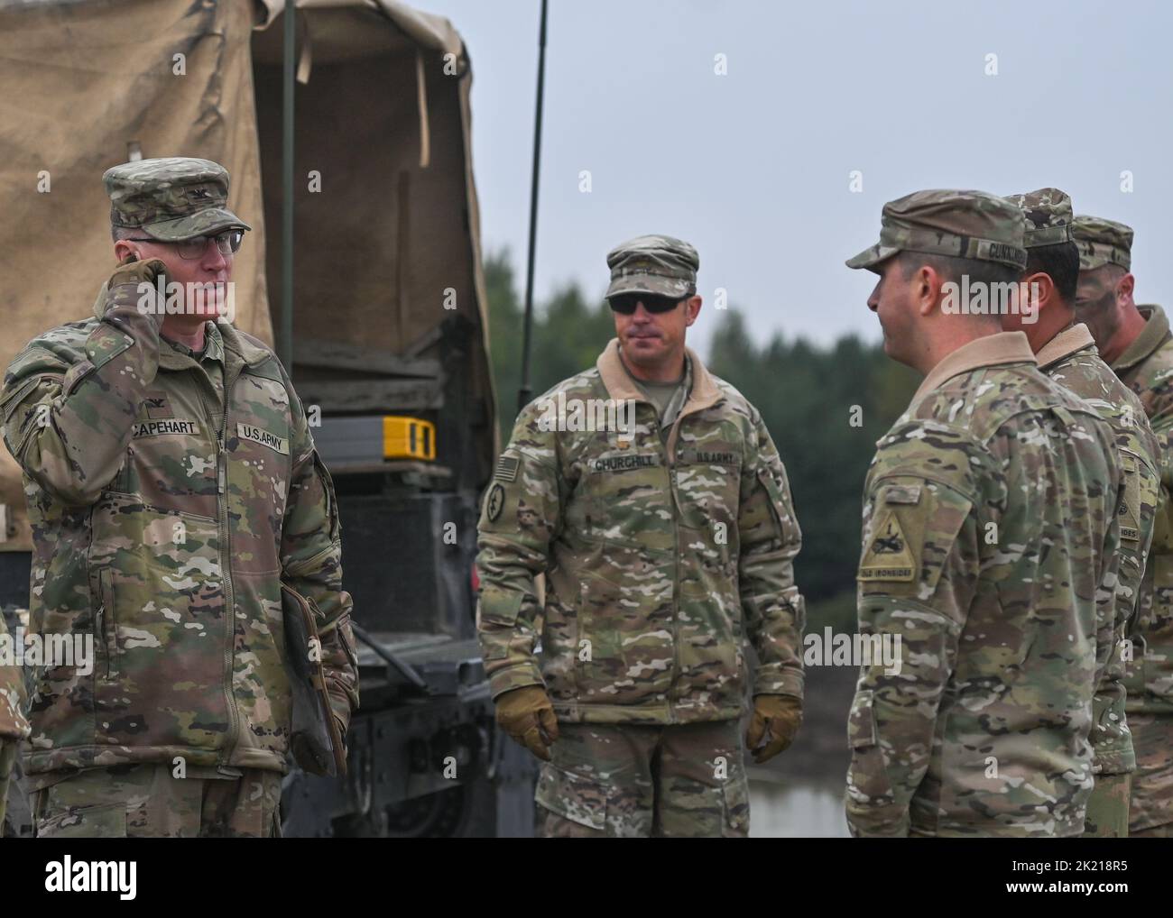 NOWA DEBA, POLAND. 21 September 2022. U.S. Army Col. Stephen Capehart ...