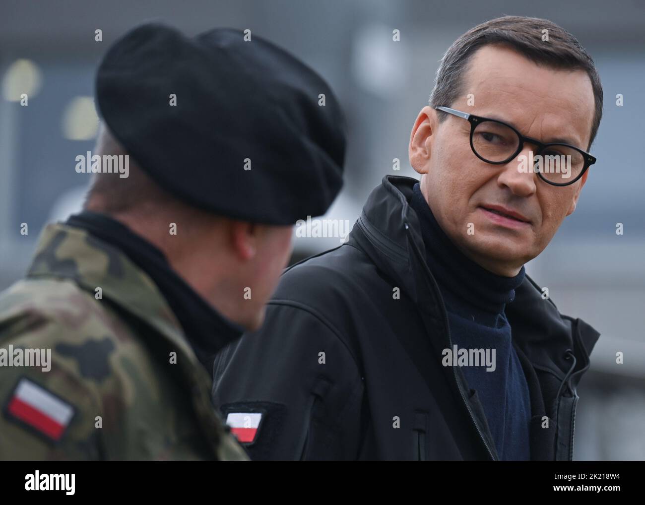 NOWA DEBA, POLAND. 21 September 2022. Polish PM, Mateusz Morawiecki ...
