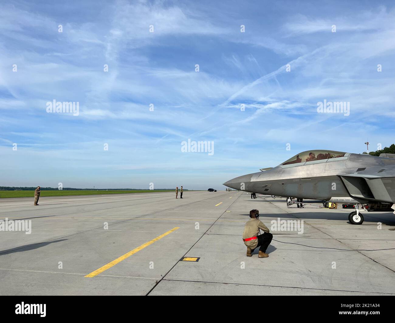 A U.S. Air Force maintainer from the 90th Expeditionary Fighter ...