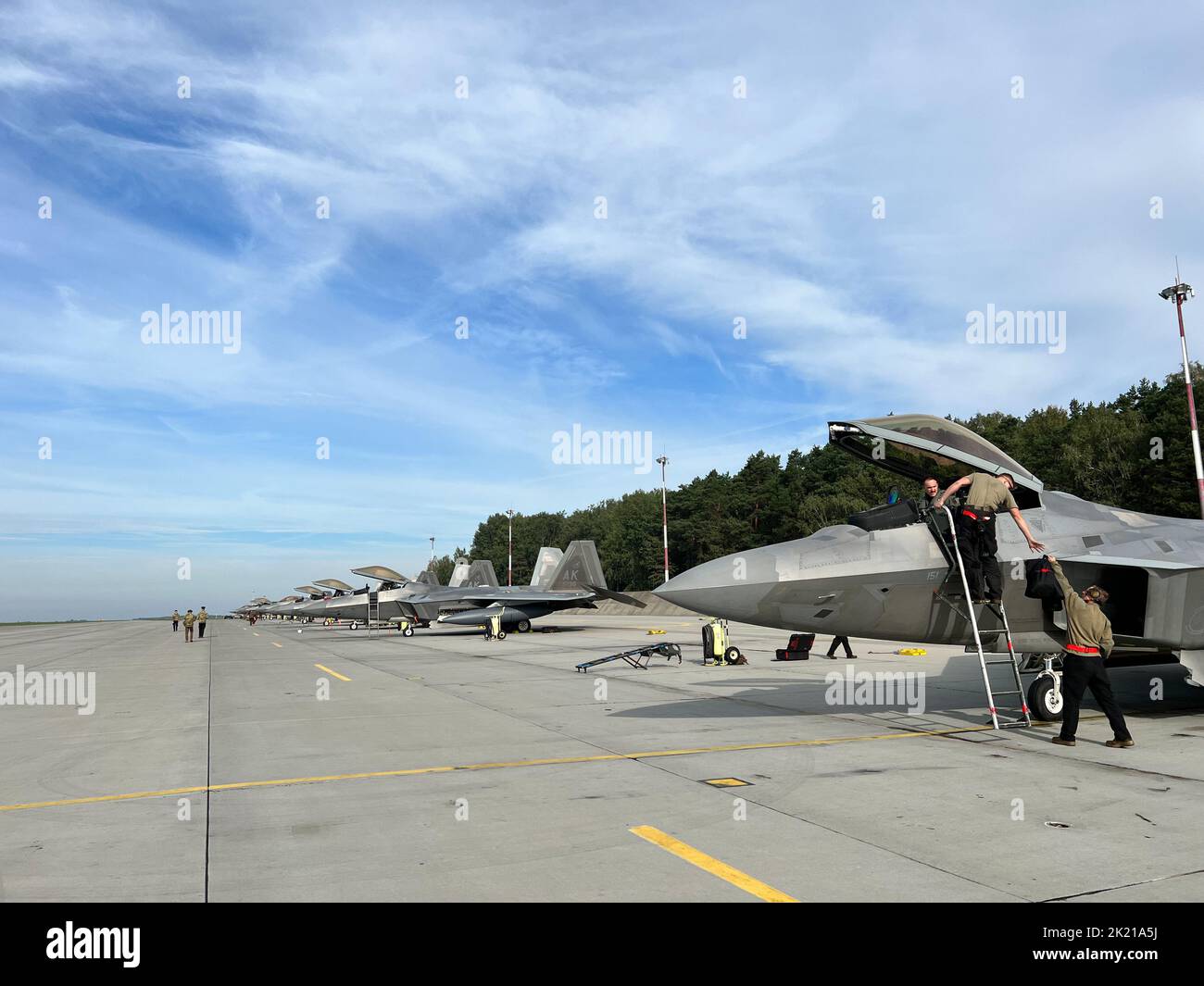 U.S. Air Force maintainers from the 90th Expeditionary Fighter Squadron ...